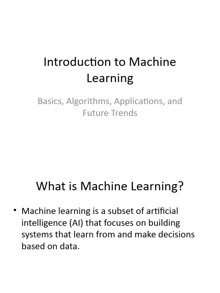 Introduction To Machine Learning | PDF