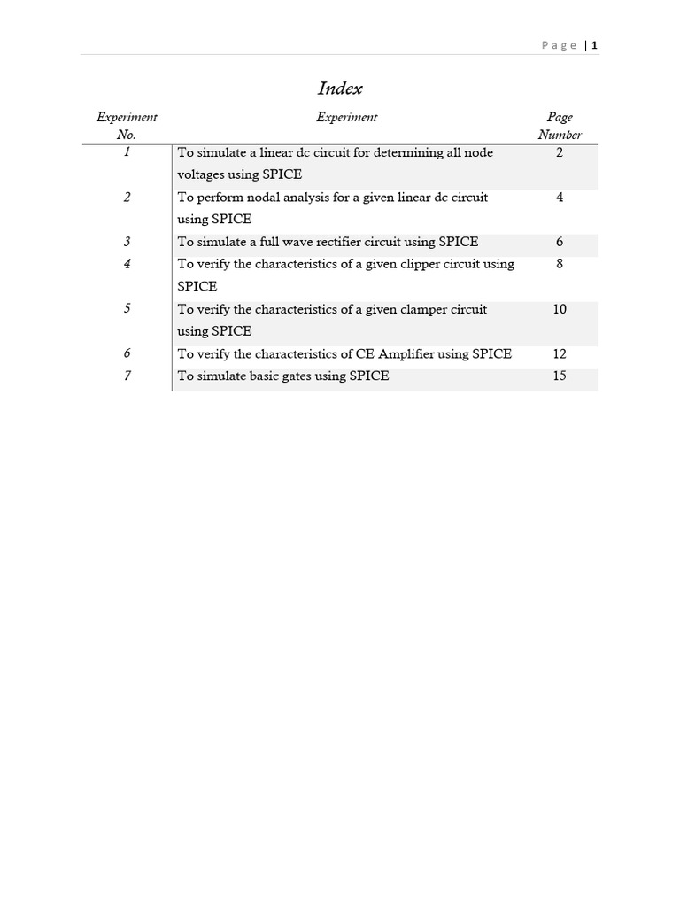 EC316 - Lab Report | PDF | Spice | Electrical Network