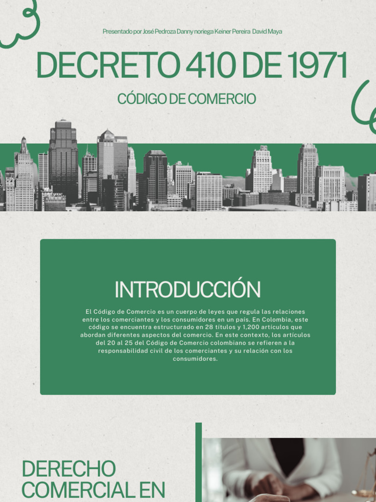 Derecho_ Decreto 410 de 1971 | Descargar gratis PDF | Bancos | Comercio