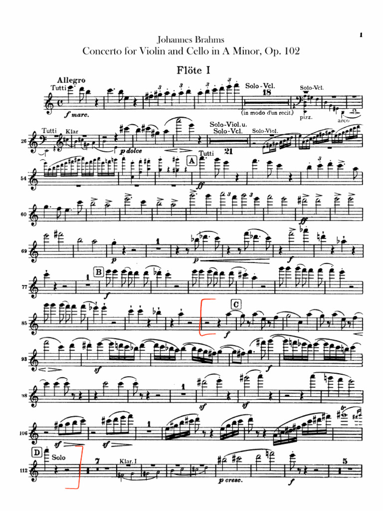 Brahms Flute 1 | PDF