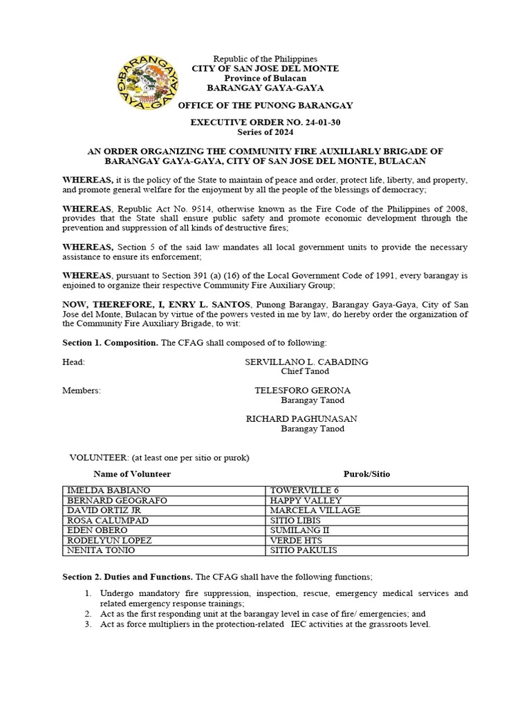 Community Fire Brigade | PDF | Government | Justice