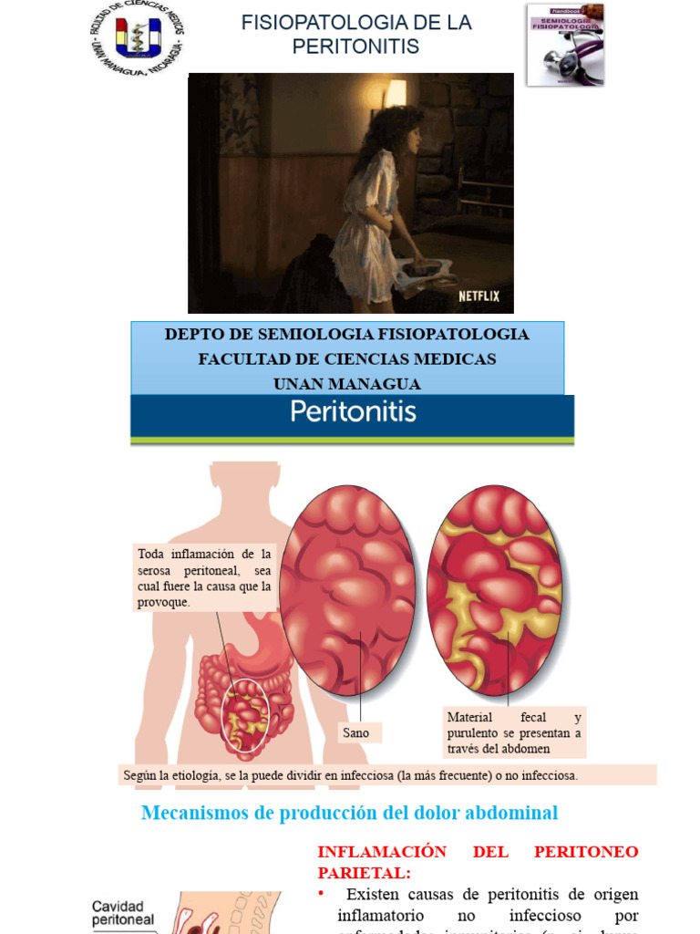 Fisiopatologia de La Peritonitis | PDF | Examen físico | Enfermedades y trastornos