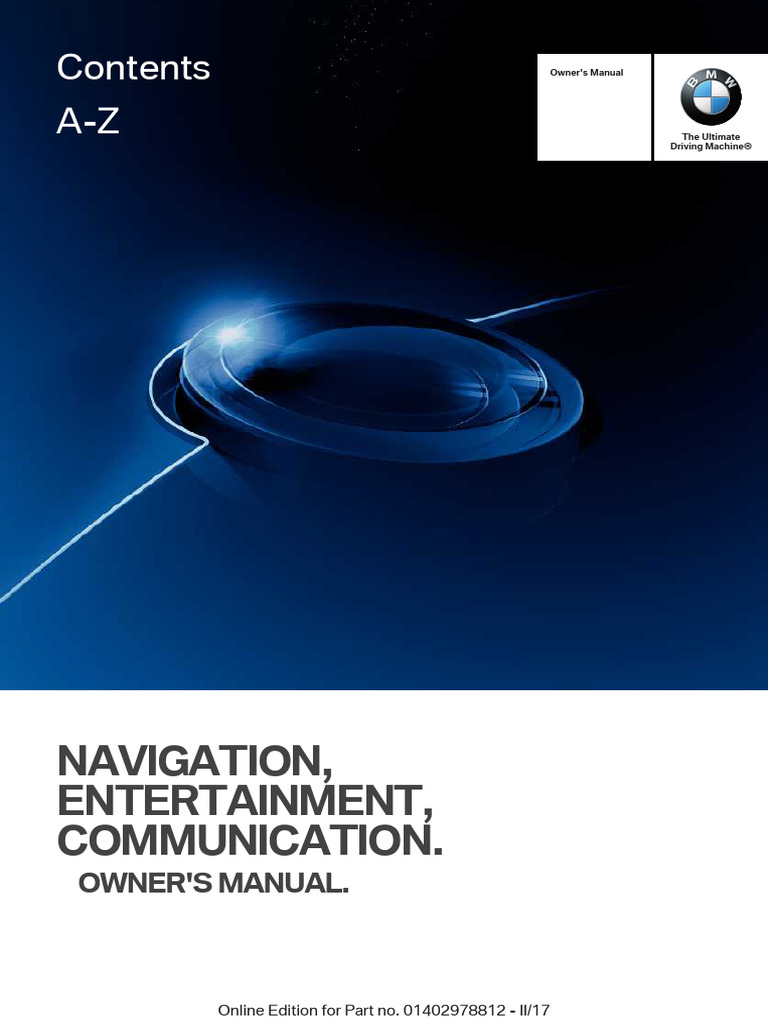 BMW Owners Handbook | PDF | Navigation | Traffic