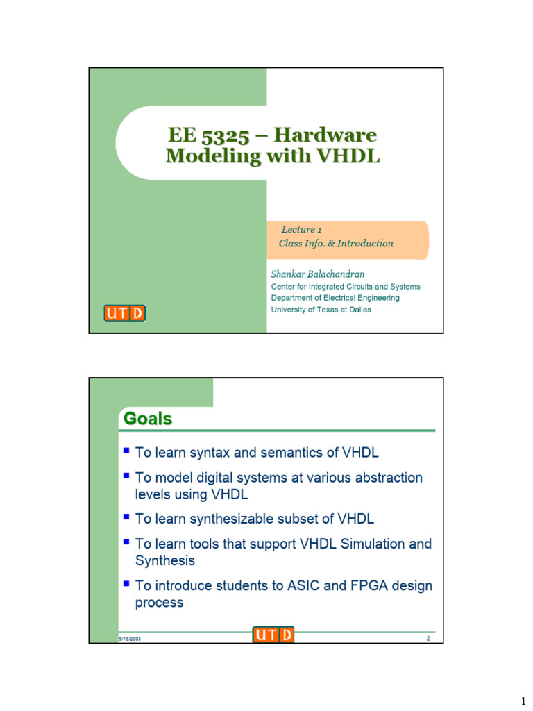Lecture 12 | PDF | Logic Synthesis | Vhdl