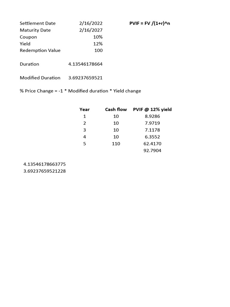 Bond Duration And Convexity Pdf Bond Duration Yield Finance