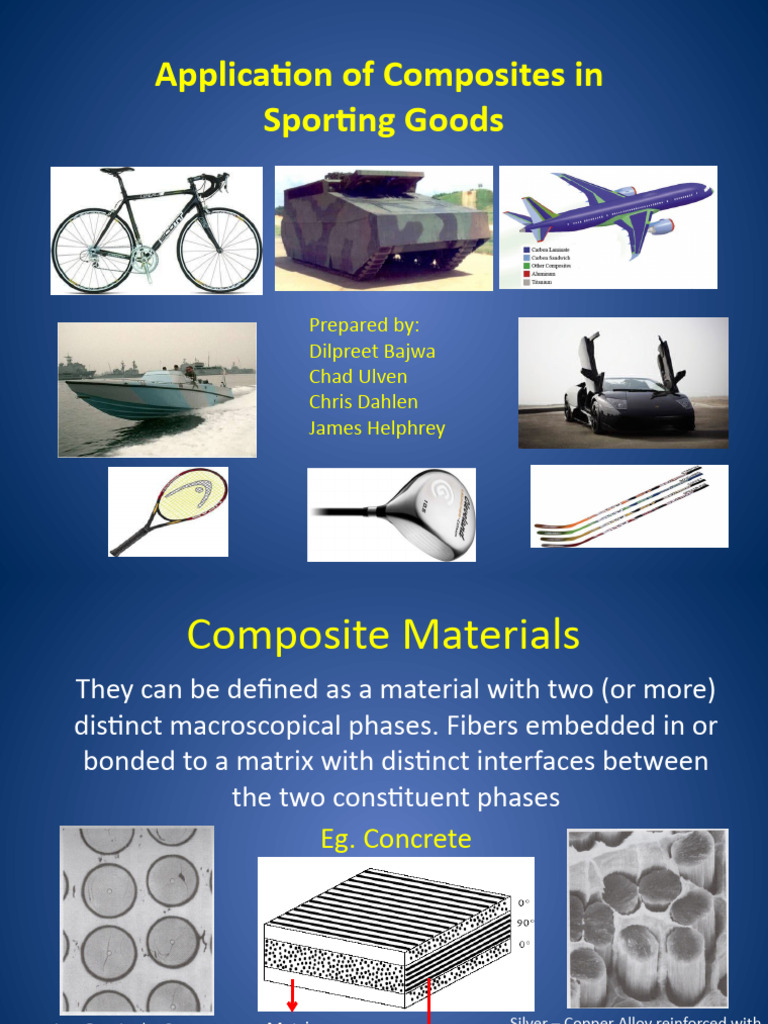 Application of Composites in Sporting Goods: Prepared By: Dilpreet ...