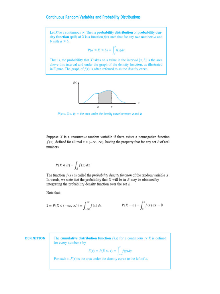 Expected Value - Continuous Variables Uniform and Normal | PDF | Probability Density Function ...