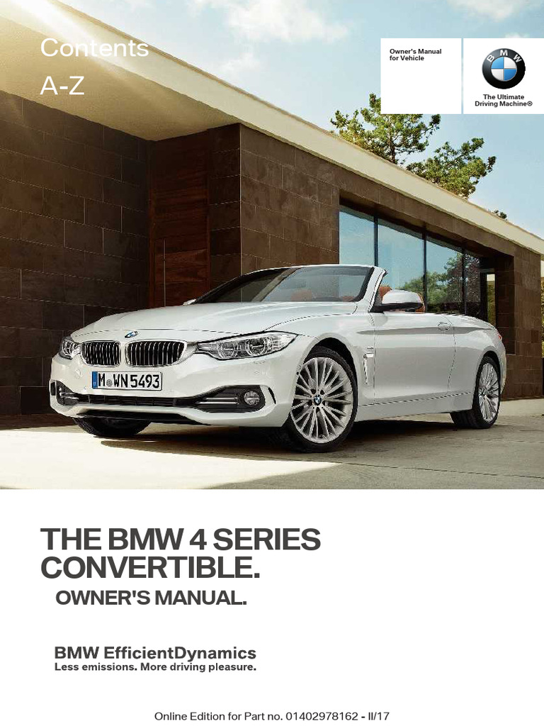 BMW 4 Series Manual | PDF | Menu (Computing) | Vehicles