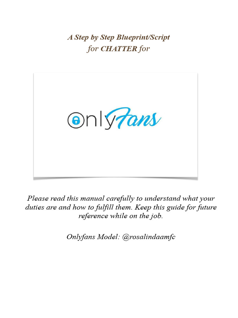 OnlyFans CHATTER SCRIPT | PDF | Masturbation | Romance (Love)