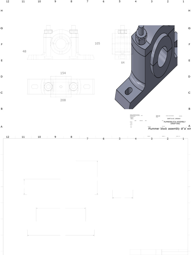 Plummer Block Assembly Drawing | PDF