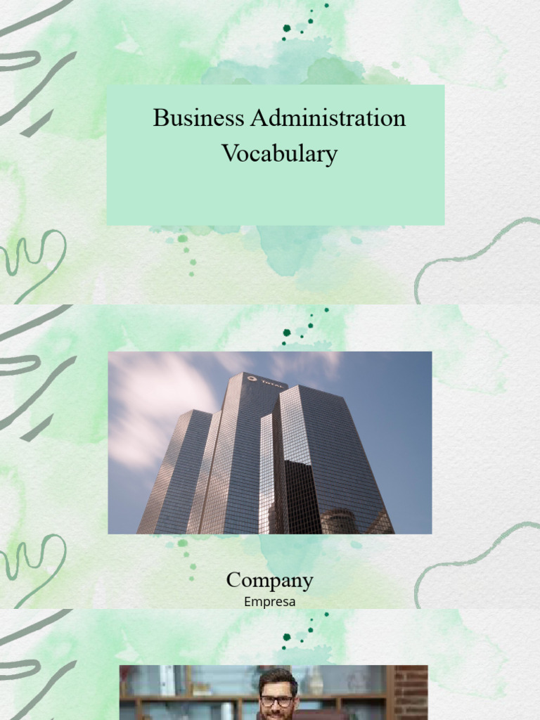 Business Administration Vocabulary Pdf