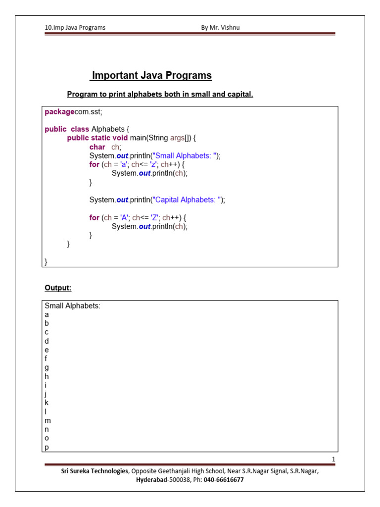 10.important Java Programs | PDF | Computer Programming | Software ... 10.important Java Programs | PDF | Computer Programming | Software ...