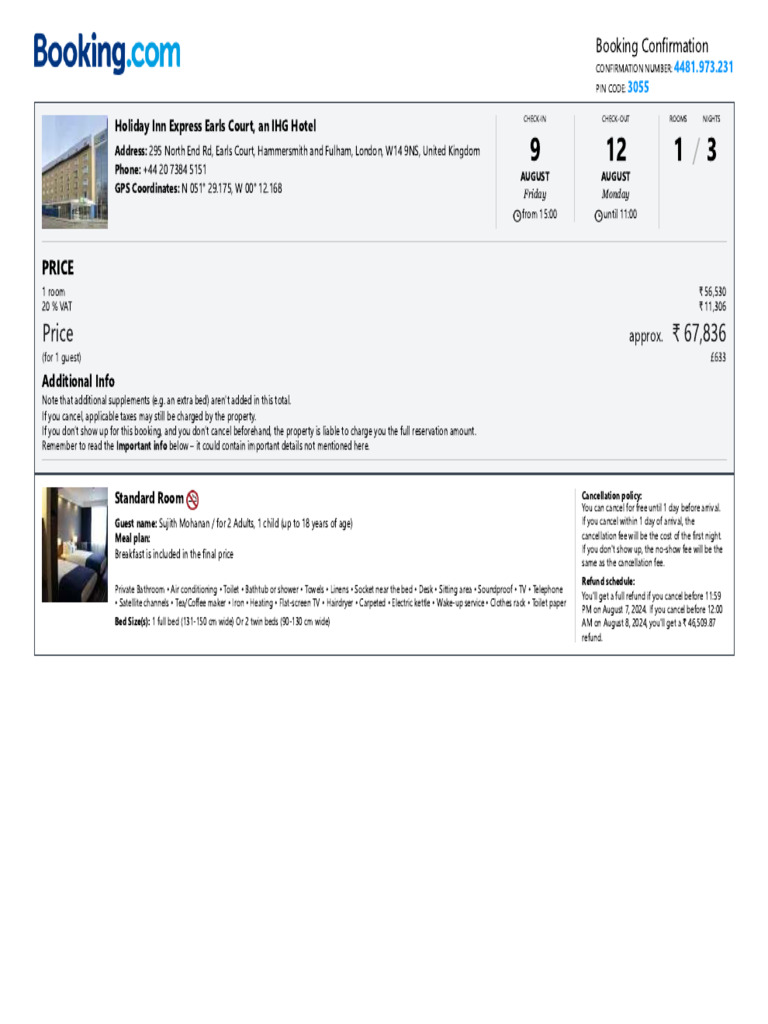 Sujith Booking | PDF