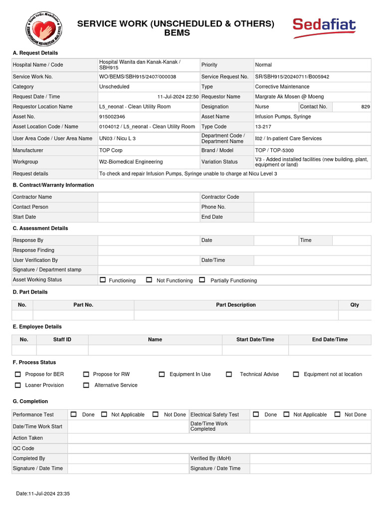 Wo Bems SBH915 2407 000038 | PDF