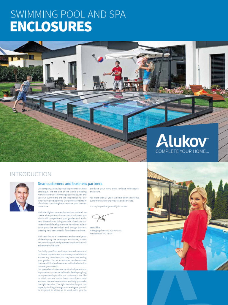 Catalogue Pool Enclosures Int | PDF | Swimming Pool | Spa