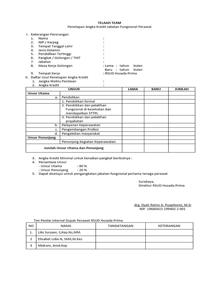 Contoh Telaah Tim | PDF | Karier & Perkembangan