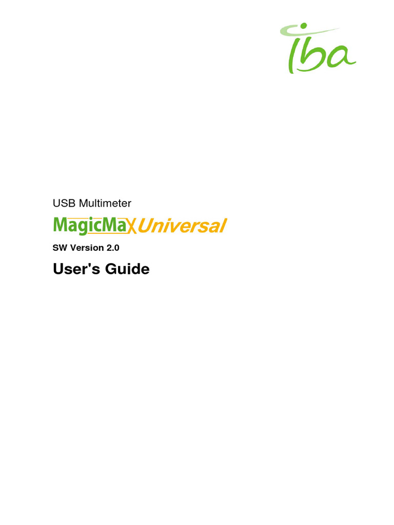MagicMax Universal SW 2 0 User's Guide | PDF | Installation (Computer Programs) | Hertz