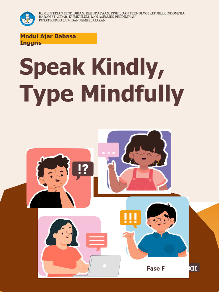 Modul Ajar Bahasa Inggris - Speak Kindly, Type Mindfully - Fase F | PDF | Sains & Matematika