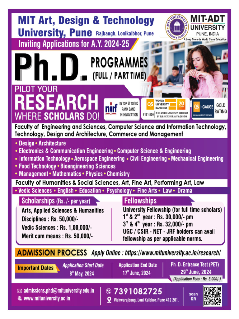 Ph. D Notification A.Y. 2024-25 | PDF