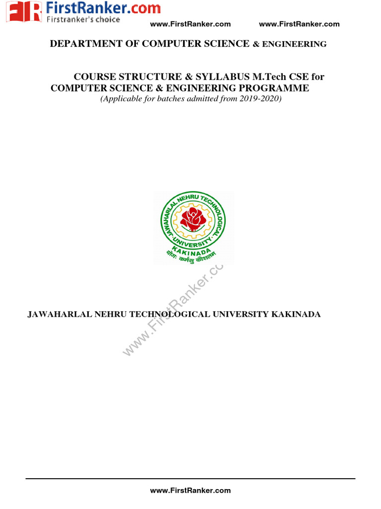 M.Tech CSE Course Structure & Syllabus | PDF | Estimator | Computer Network