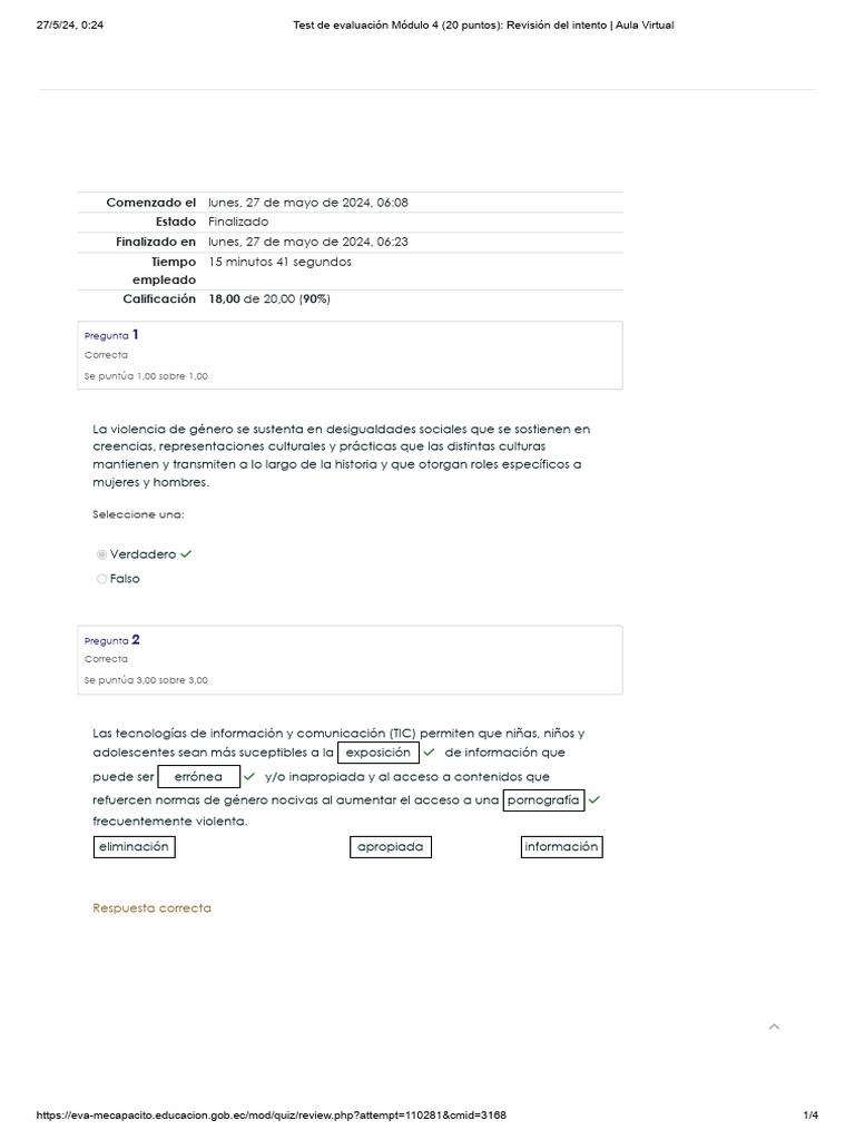 Test de Evaluación Módulo 4 (20 Puntos)_ Revisión Del Intento _ Aula ...