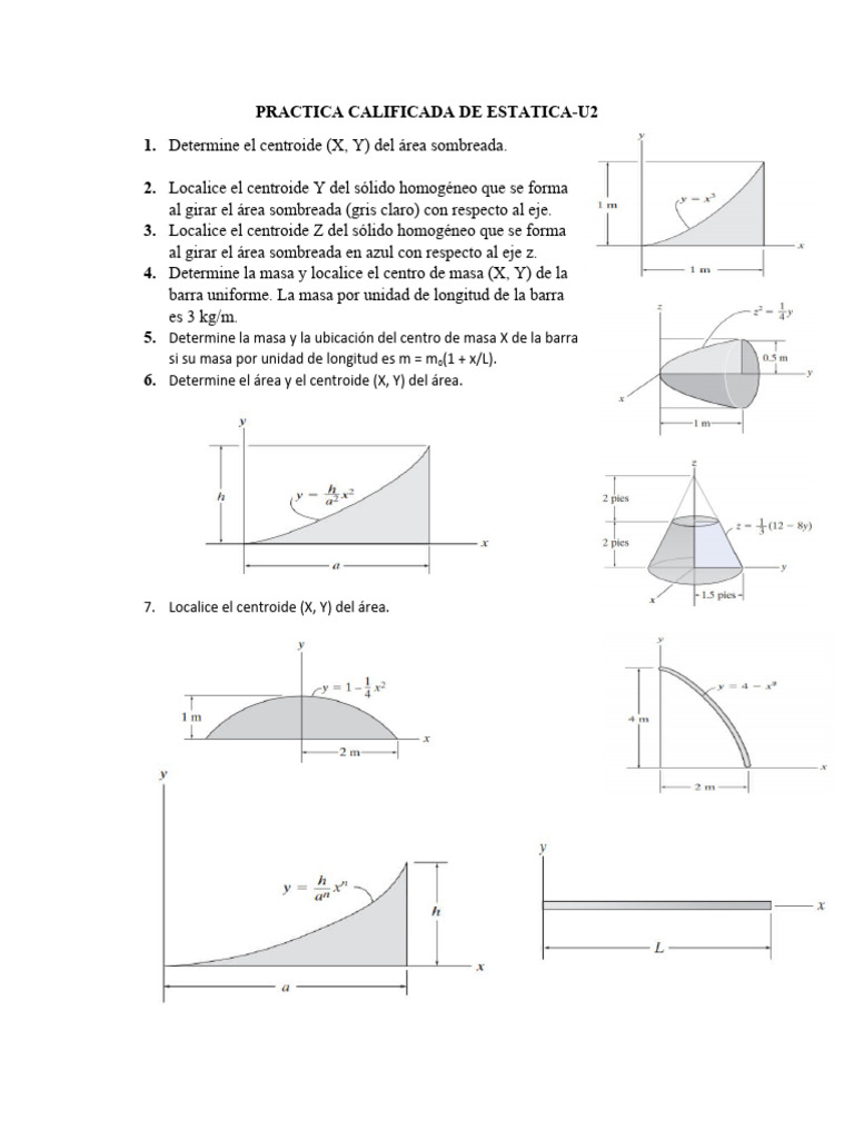 Practica Calificada de Estatica-U2 | PDF