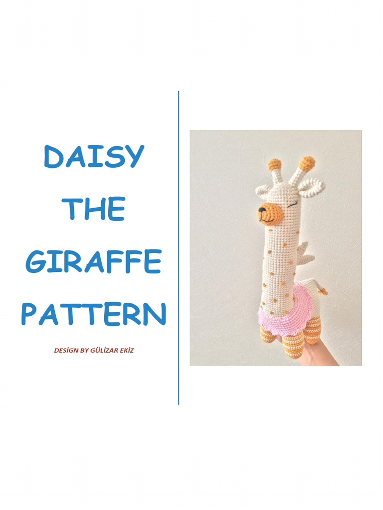 Amigurumibyguli - Daisy The Giraffe | PDF | Crochet | Yarn