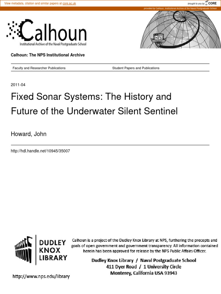 Fixed Sonar Systems: The History and Future of The Underwater Silent ...