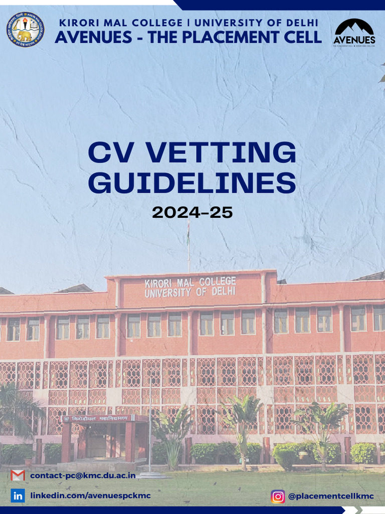 CV Vetting Guidelines 2024-25 | PDF | Internship | Job Hunting
