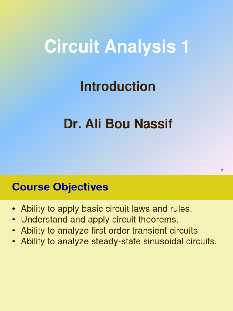 1-Basic Concepts | PDF | Electrical Network | Electric Current