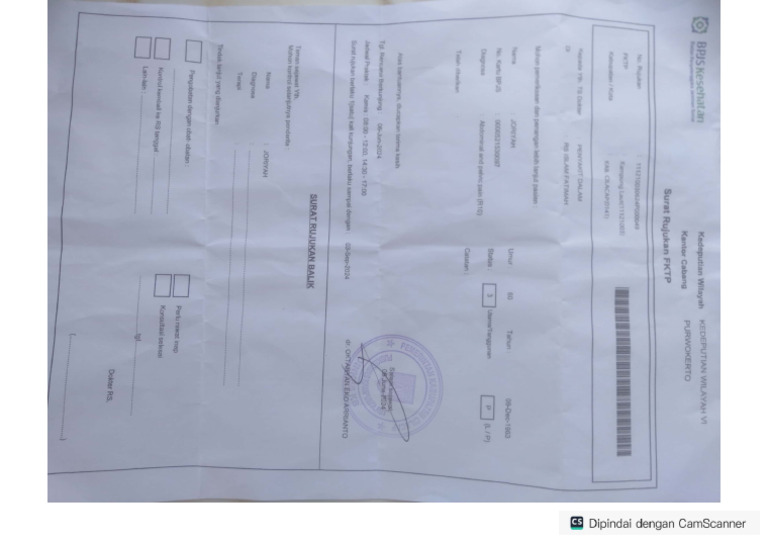 Surat Rujukan FKTP | PDF