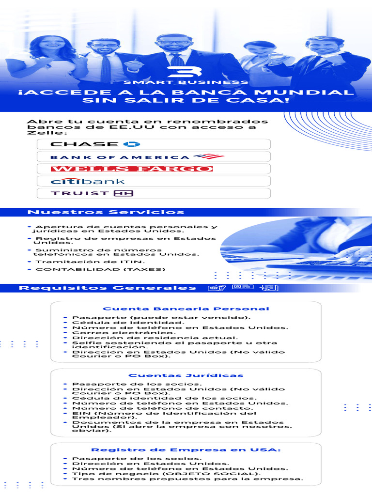 Abre tu Cuenta Bancaria en EE.UU. | PDF | Documento de identidad | Bancos