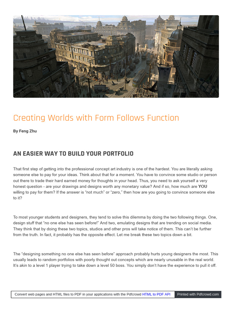 Fzdschool Com Blog Posts Creating Worlds With Form Follows F | PDF | World Wide Web | Internet & Web