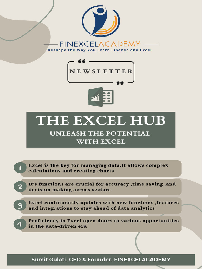 Excel Newsletter Edition-2 | PDF | Microsoft Excel | Computer Data