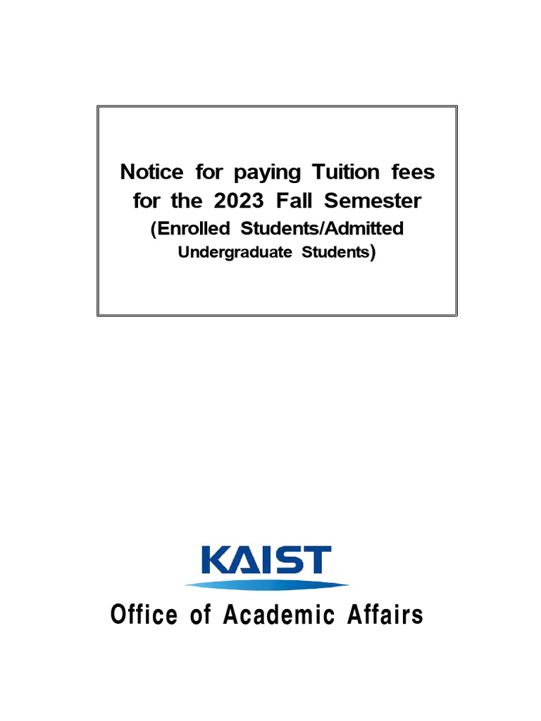 (첨부-영문) notice for paying tuition fees for 2023 fall semester (enrolled ...