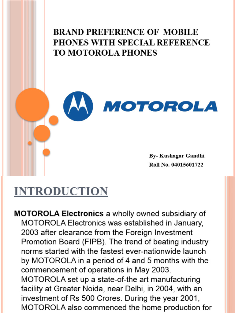 Brand Preference of Mobile Phones With Special Reference KUSHAGAR | PDF ...