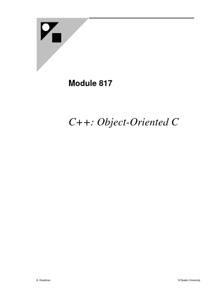C++ Object-Oriented Programming Basics | PDF | C++ | Object Oriented ...