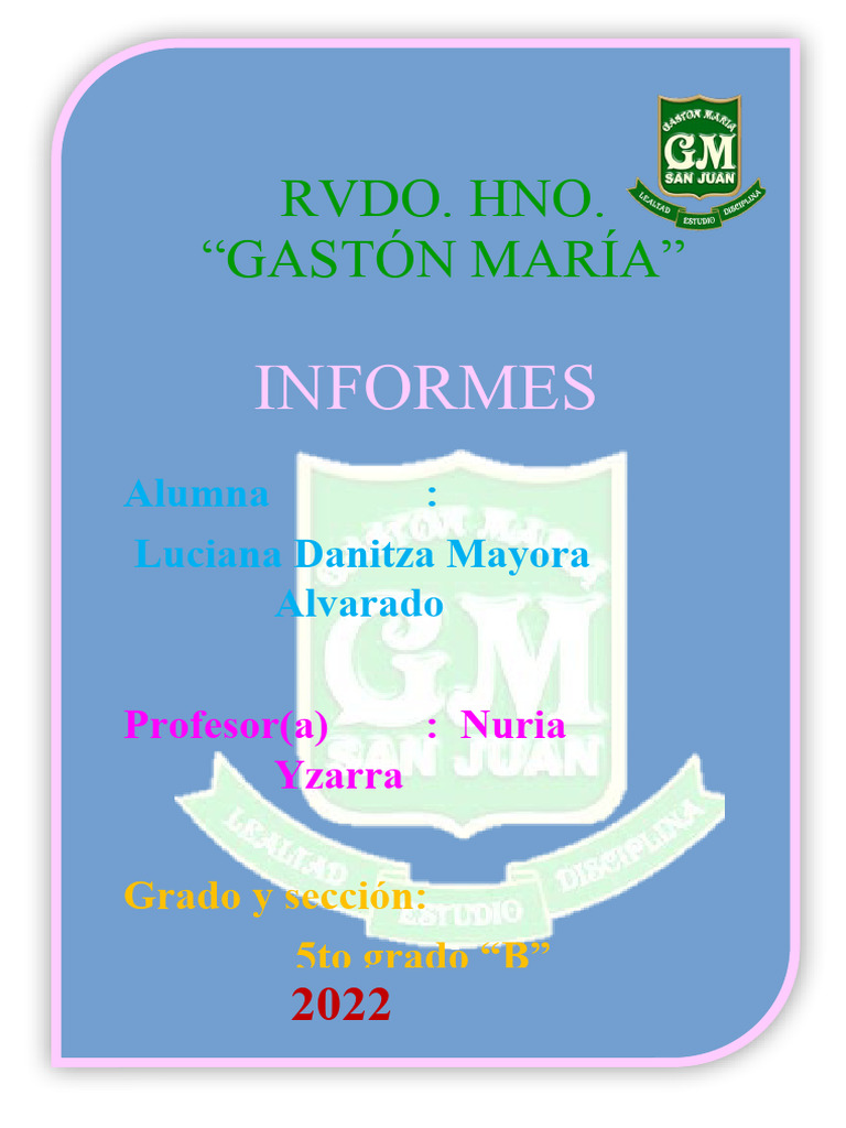 Carátula Informes | PDF