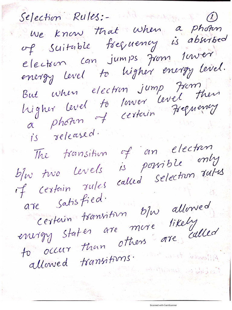 Selection Rule | PDF