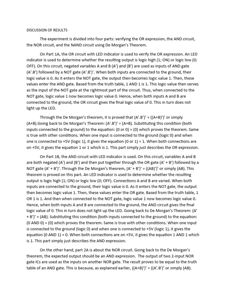 COE117L Expt 2 Sab | PDF | Logic Gate | Electronic Circuits