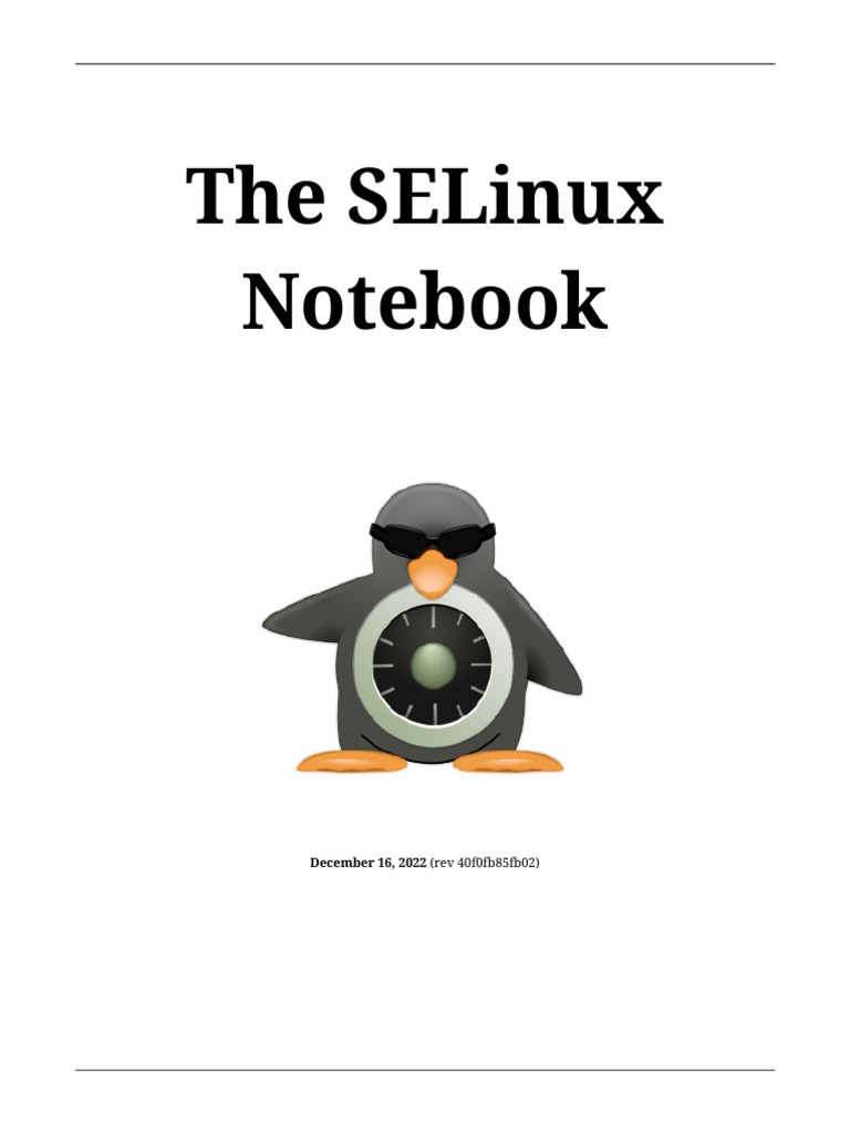 SELinux Notebook | PDF | Computer Access Control | Kernel (Operating System)