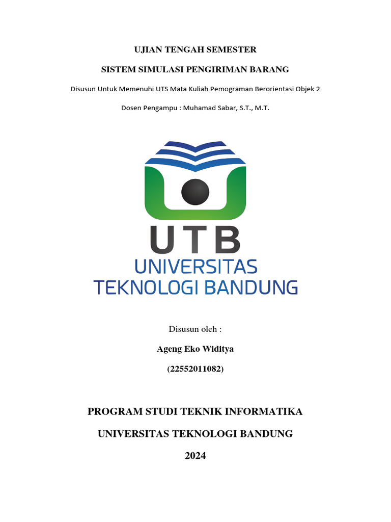 Uts Pbo2 Ageng Eko Widitya 22552011082 Tif RP 222pc | PDF