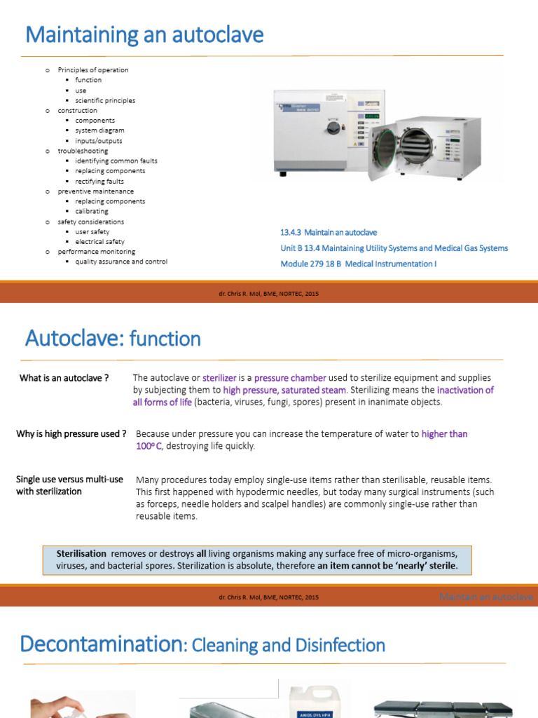 CM autoclave pp | PDF | Sterilization (Microbiology) | Boiling