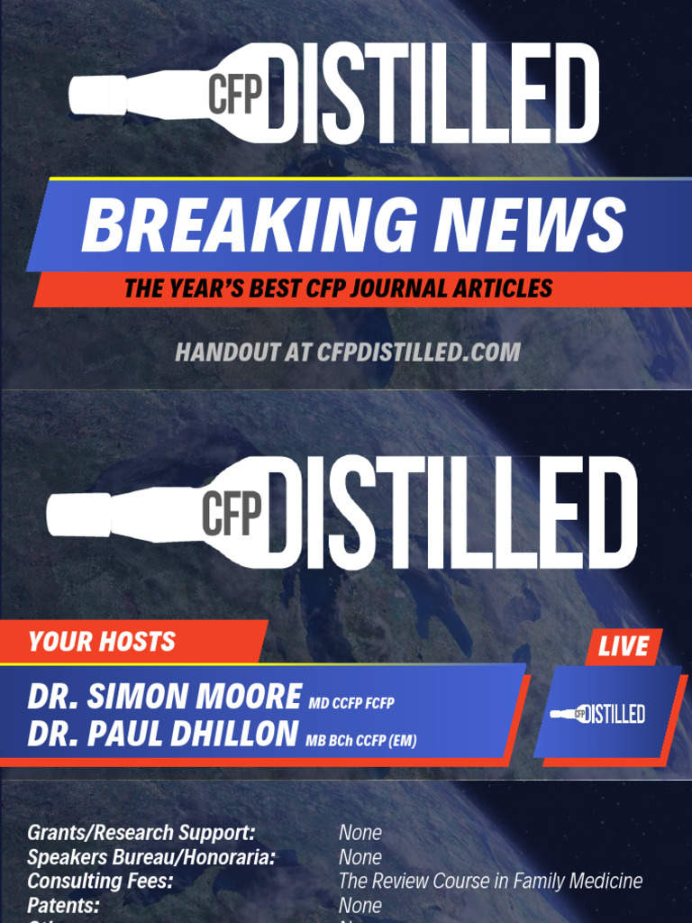 CFP Distilled 2023 FMF - Handout | PDF | Statin | Heart Failure