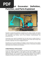 Excavator Parts and Hydraulic Diagram | PDF