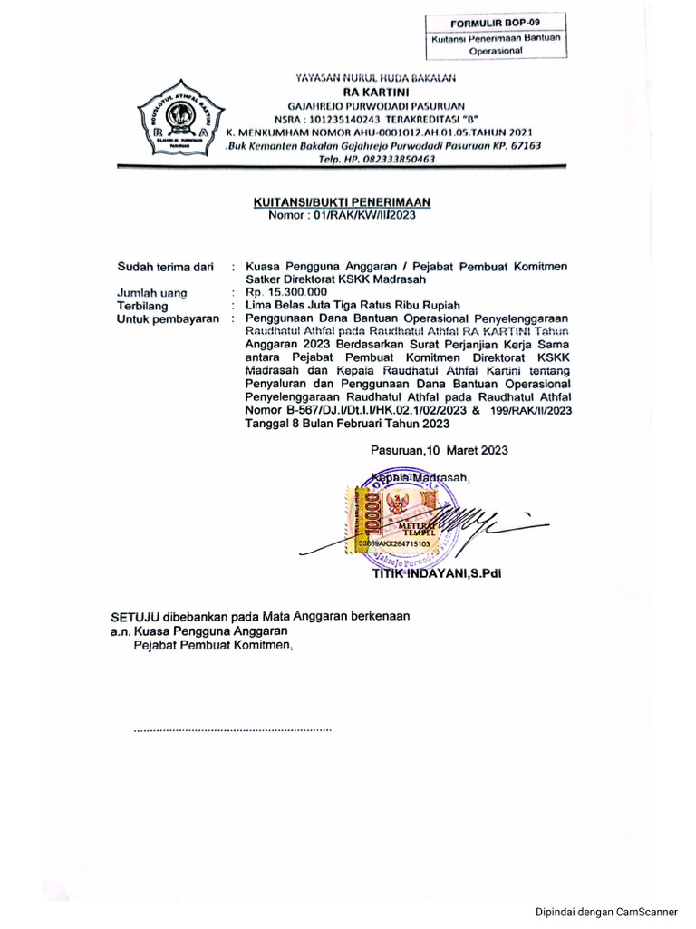 Kuitansi Rak 23 | PDF