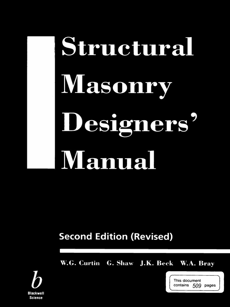 Structural Masonry Designers Manual | PDF | Strength Of Materials | Bending