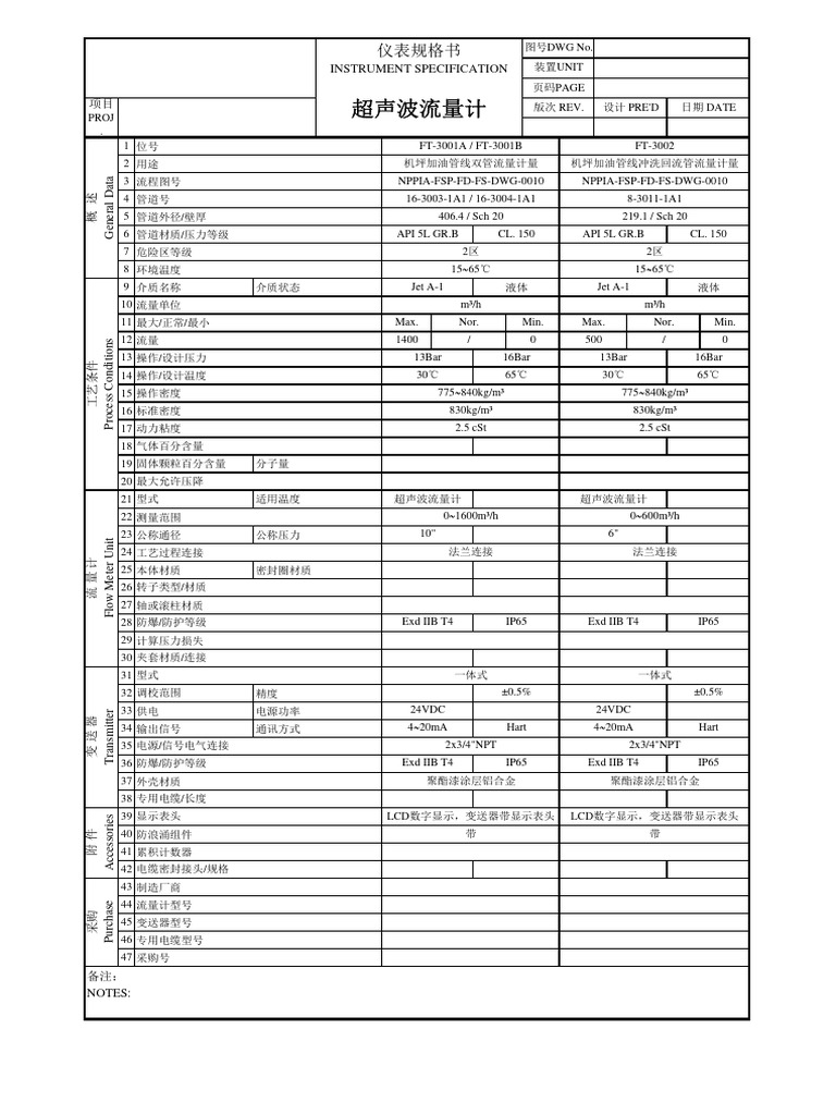 超声波流量计数据表 | PDF