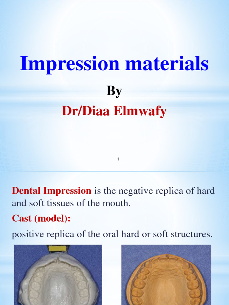 1-Impression Materials (Rigid & Hydrocolloid) | PDF | Colloid | Chemistry