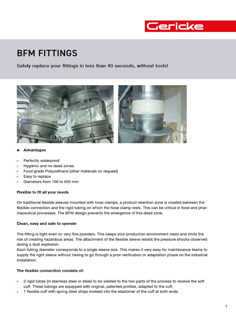 BFM Fittings: Quick & Safe Installation | PDF | Technology & Engineering